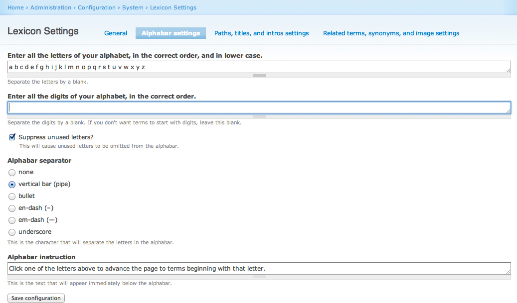 No alphabar after upgrading [#1609062] | Drupal.org