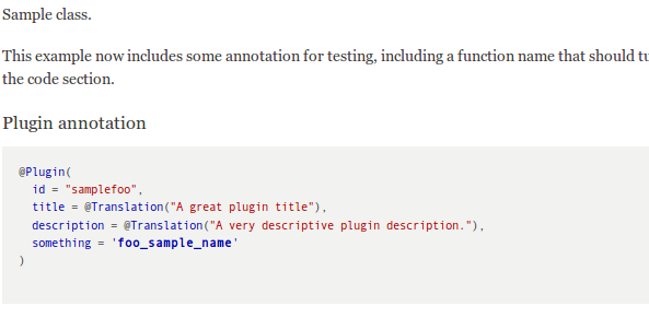 Support/ignore new @Plugin annotations in class documentation [#1811552] | Drupal.org