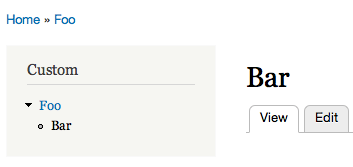 Custom menus never receive an active trail [#942782] | Drupal.org