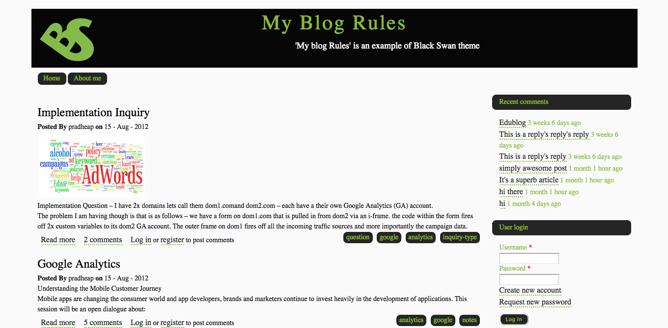 Black Swan [#1788704] | Drupal.org