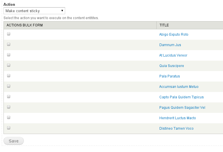 Provide a bulk_form element for actions [#1828410] | Drupal.org