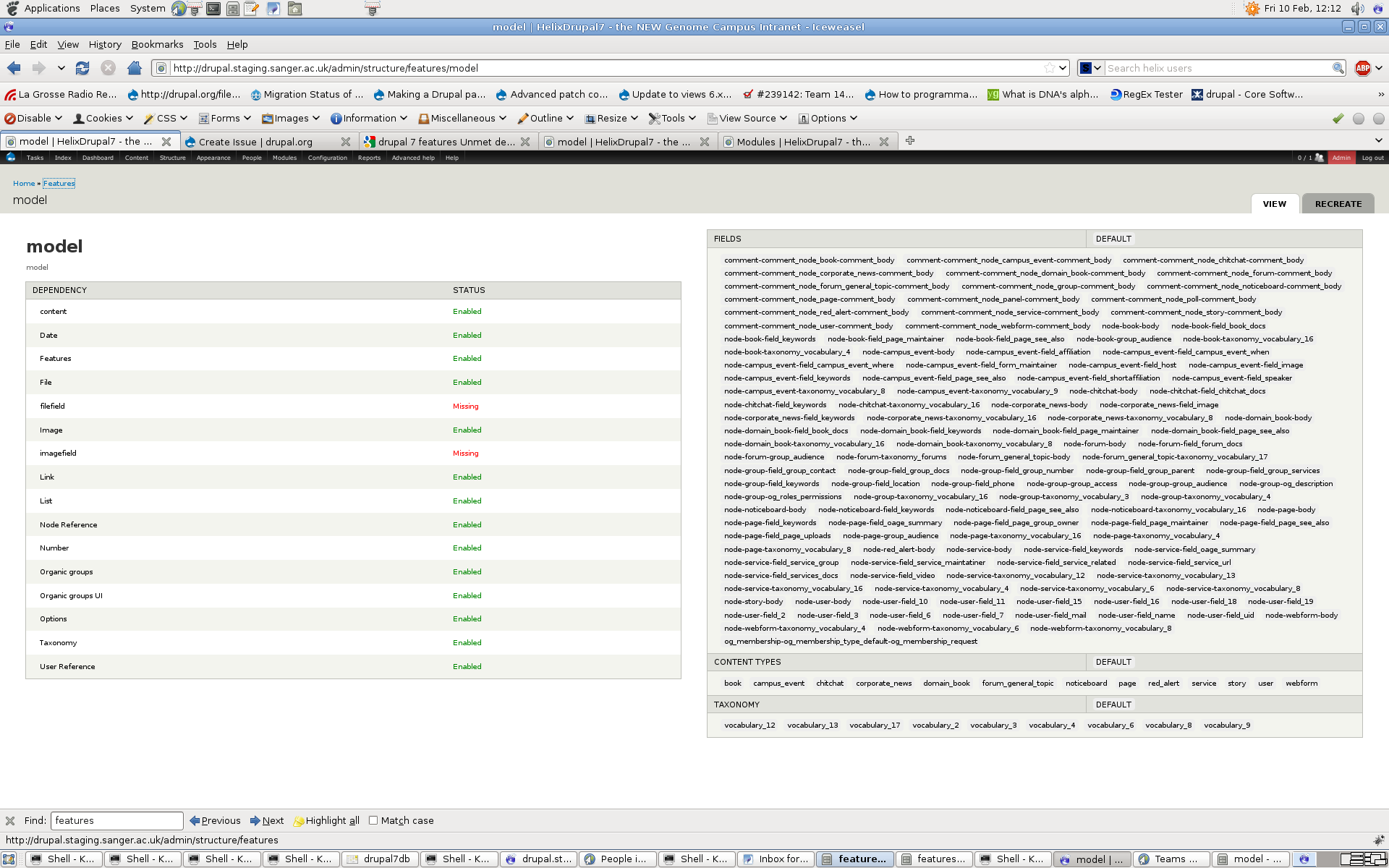 Can't enable feature - Unmet dependencies: filefield, imagefield [#1435452] | Drupal.org