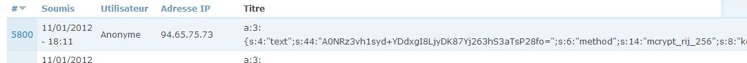 Encrypted data are not displayed decrypted in the table view of the ...