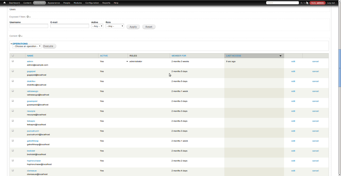 Center operation table columns [#1691408] | Drupal.org