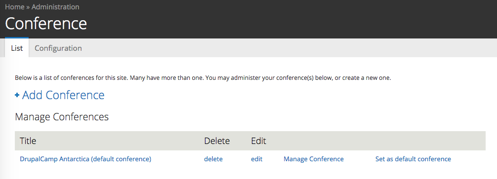 Creating a Schedule | Conference Organizing Distribution | Drupal Wiki guide on Drupal.org
