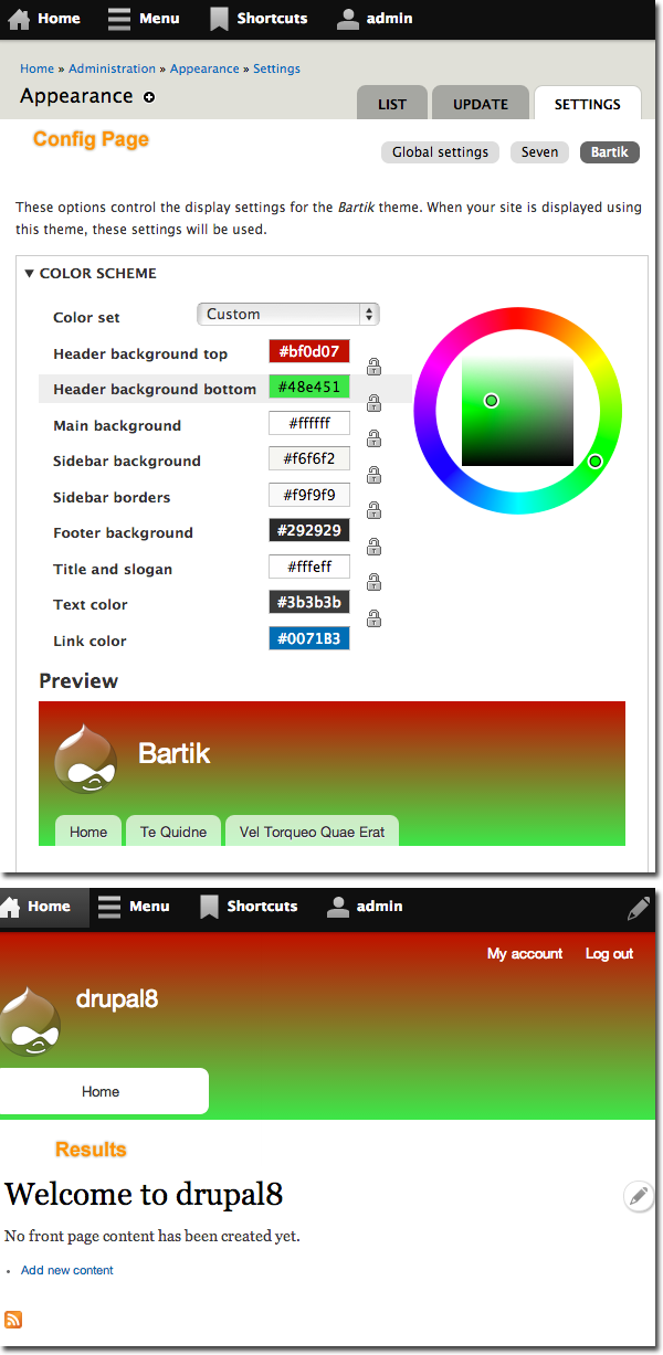 Header gradient preview is different from actual rendered header ...