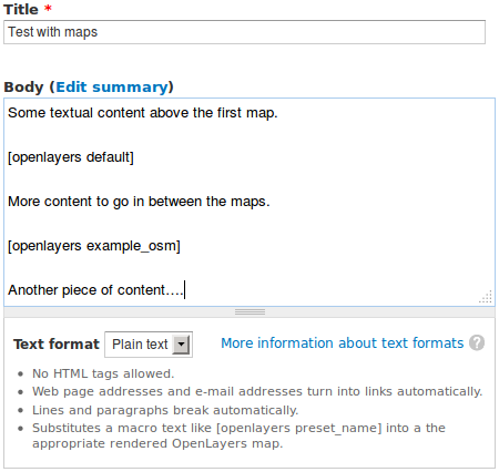 Displaying maps within other content | Cartaro | Drupal Wiki guide on Drupal.org