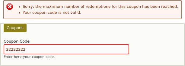 Better messages if coupon validation failed [#1665396] | Drupal.org