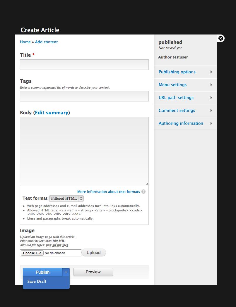 [META] Implement the new create content page design [#1510532] | Drupal.org
