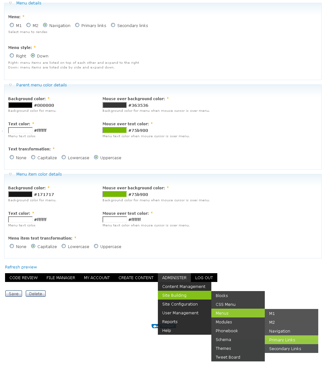 CSS Menu [#1289484] | Drupal.org