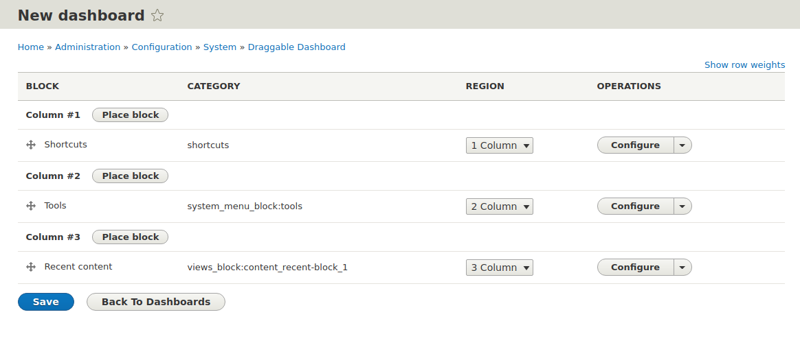 Draggable dashboard | Drupal.org