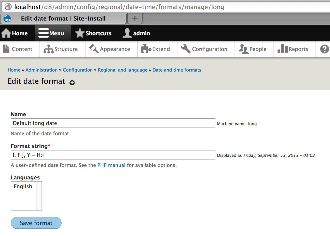 Ensure all configuration entities have an Edit/Configure tab by default [#2085907] | Drupal.org