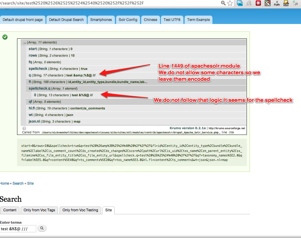 Search query string gets double encoded when core Search block form is ...
