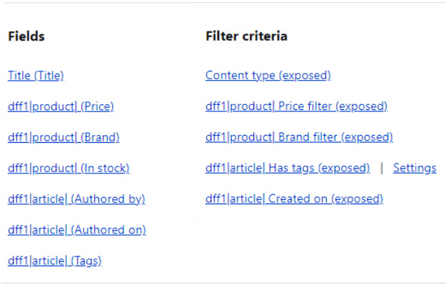Views dynamic fields and filters | Drupal.org