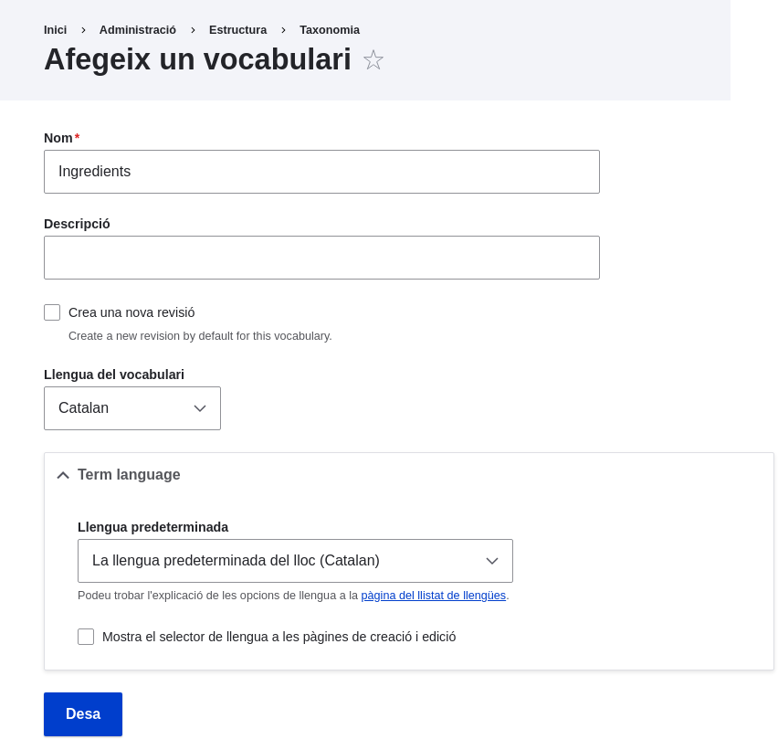 66 Setting Up A Taxonomy Guia Dusuari Del Drupal 8 Guide On 