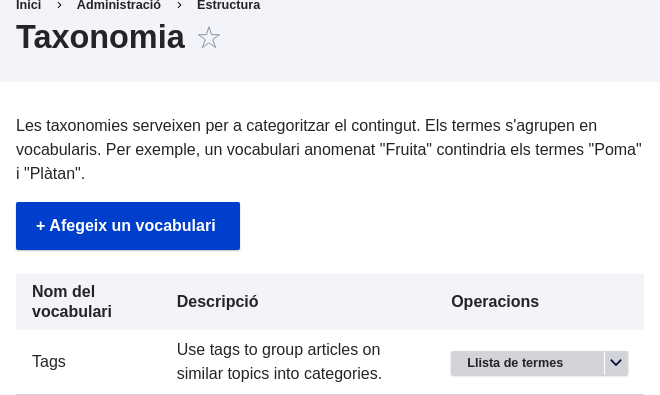 6 6 Setting Up A Taxonomy Guia D Usuari Del Drupal 8 Guide On