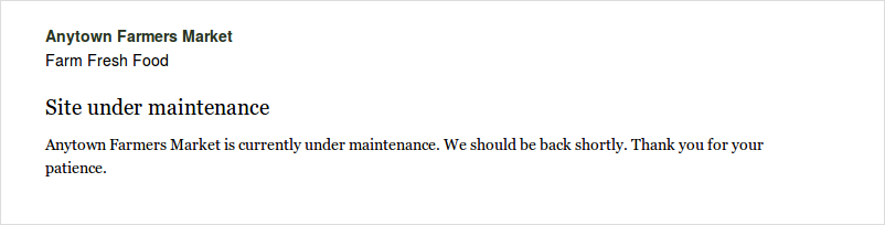 11.2. Enabling and Disabling Maintenance Mode | Capítulo 11. Extendiendo y personalizando su ...