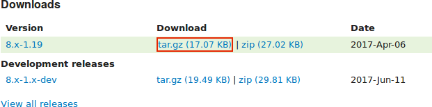 11.6. Manually Downloading Module or Theme Files | Capítulo 11. Extendiendo y personalizando su ...