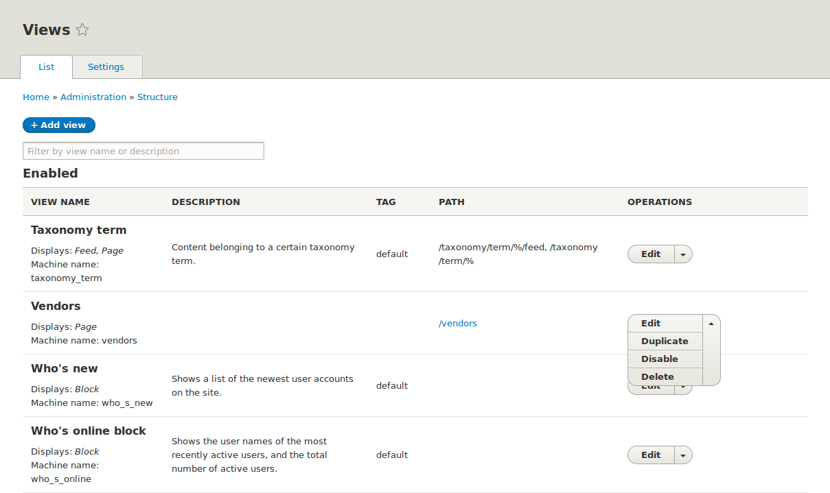 9.4. Duplicating a View | Bab 9. Membuat Daftar dengan Views | Pedoman ...