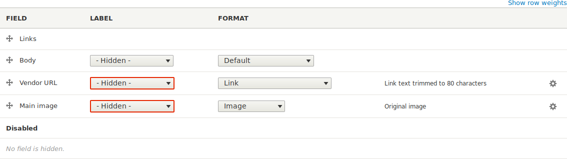 6.11. Changing Content Display | Capítulo 6. Setting Up Content Structure | Drupal 8 User Guide ...