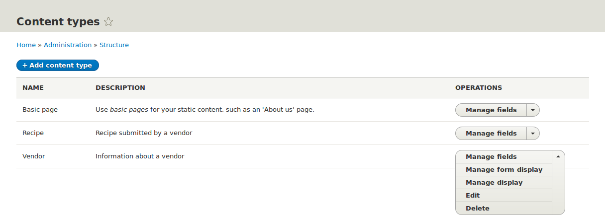 6.11. Changing Content Display | Capítulo 6. Setting Up Content Structure | Drupal 8 User Guide ...