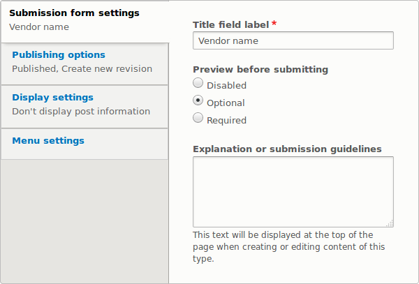 6.1. Adding a Content Type | Drupal 8 User Guide guide on Drupal.org