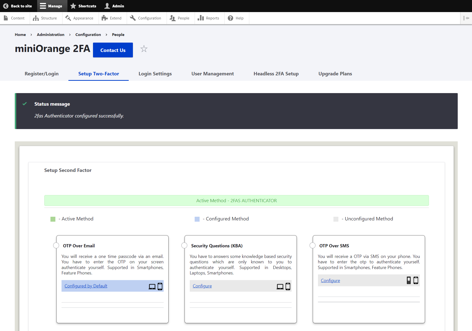2FAS Authenticator for Drupal | Settings up 2FAS Authenticator as 2FA ...