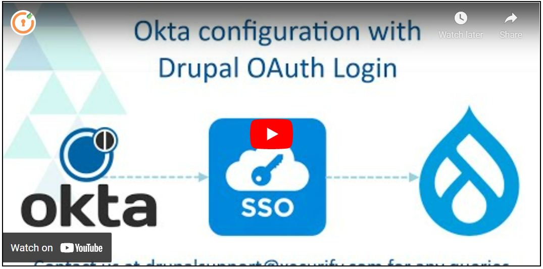 Okta SSO login | Drupal OAuth OIDC Login | Drupal Wiki guide on Drupal.org Okta SSO login | Drupal OAuth OIDC Login | Drupal Wiki guide on Drupal.org