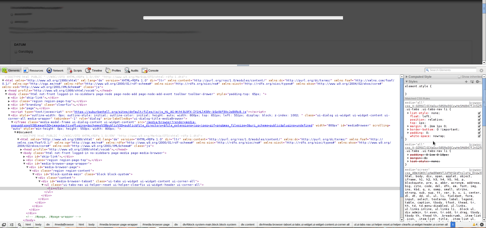 media browser element has no content [#1567516] | Drupal.org