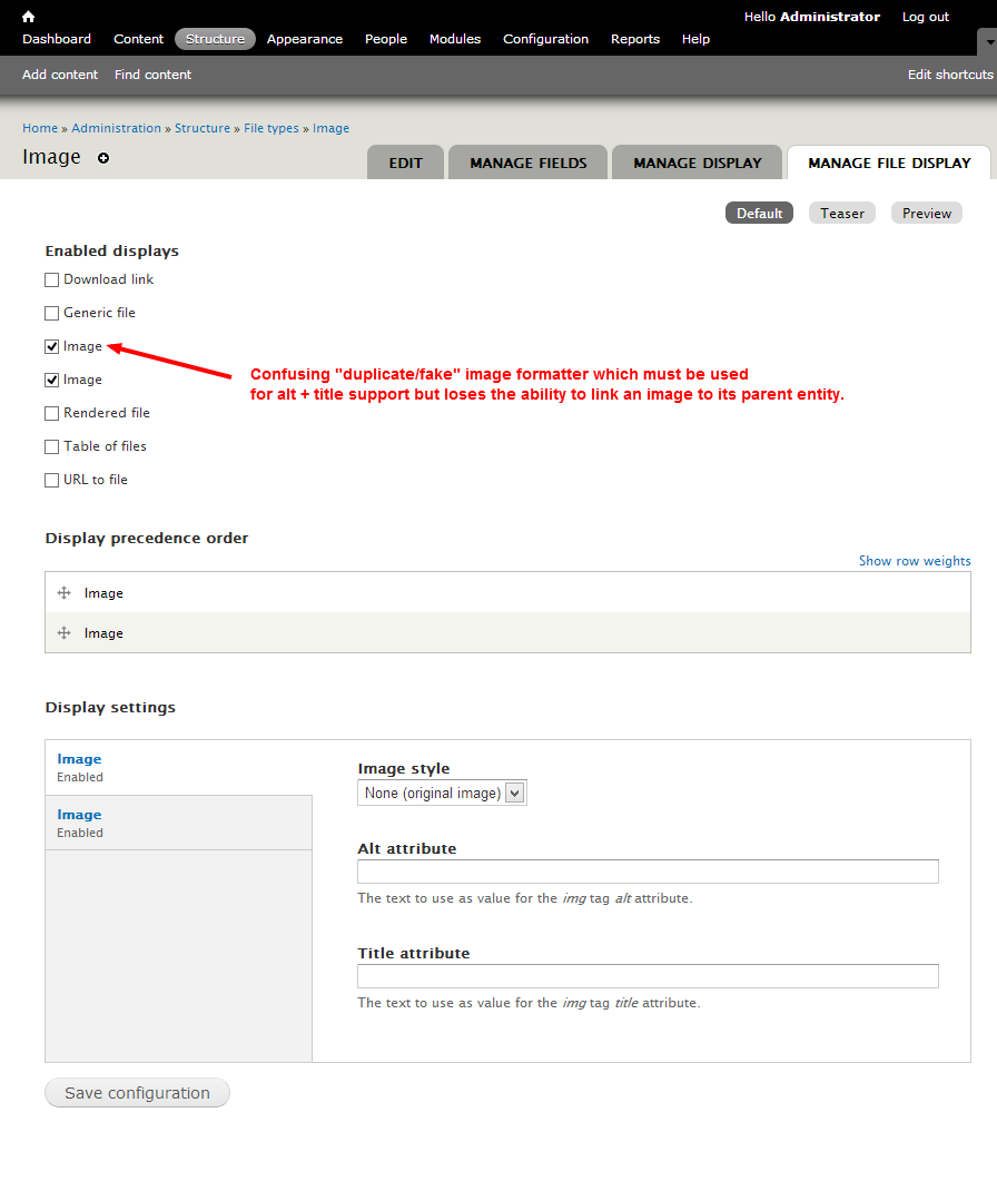 Store core image field alt and title text using the File Metadata API [#2029985] | Drupal.org