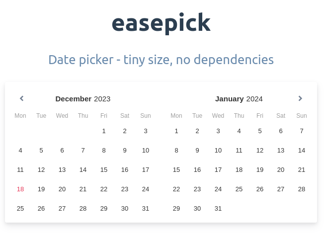Easepick | Drupal.org