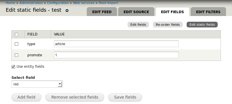 Feed Import 3 Edit Fields