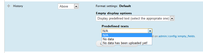 Providing a UI for defining some predefined texts & providing another ...
