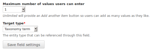 Remove Taxonomy term reference field in favor of Entity reference [#1847596] | Drupal.org