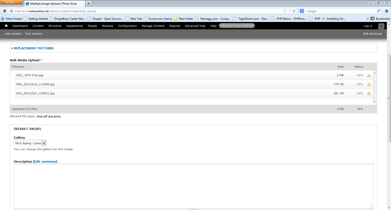 IE, firefox bug [#1895032] | Drupal.org