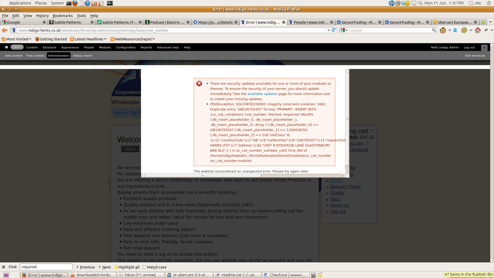Can't update settings [#1627248] | Drupal.org