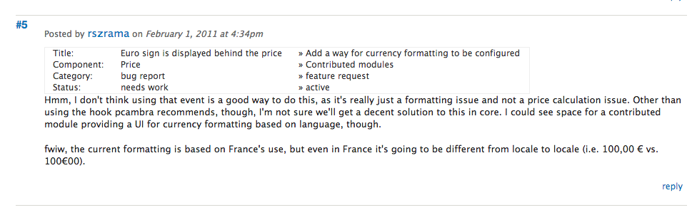 Site functionality problem: issue summary in comments is cramped up ...