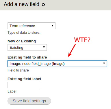 Change field UI so that adding a field is a separate task [#1963340] | Drupal.org