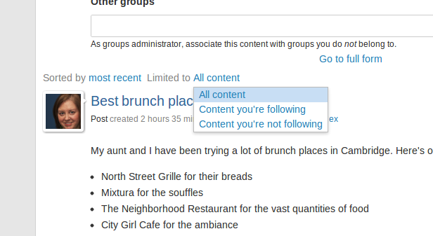 Adding "following" filter to all group-browsing-widget views [#1985188] | Drupal.org