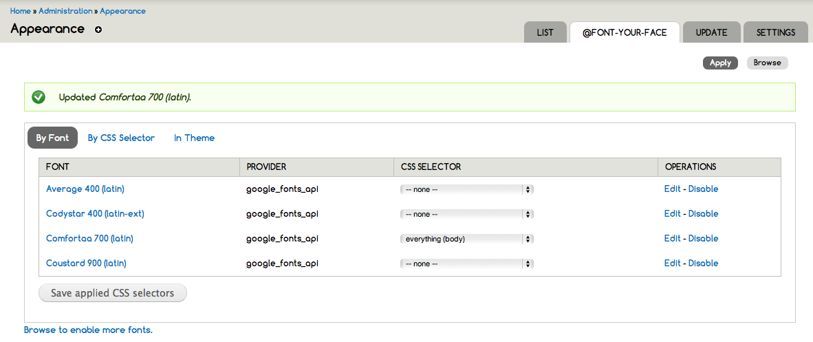 Customizing Fonts with @font-your-face Module | Customizing the Look of ...