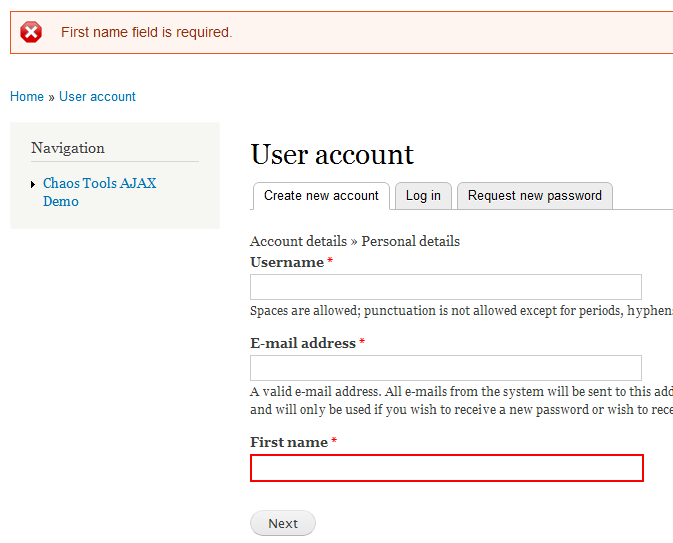 Formflow Does Not Check User Name Email Fields [ 1569300]