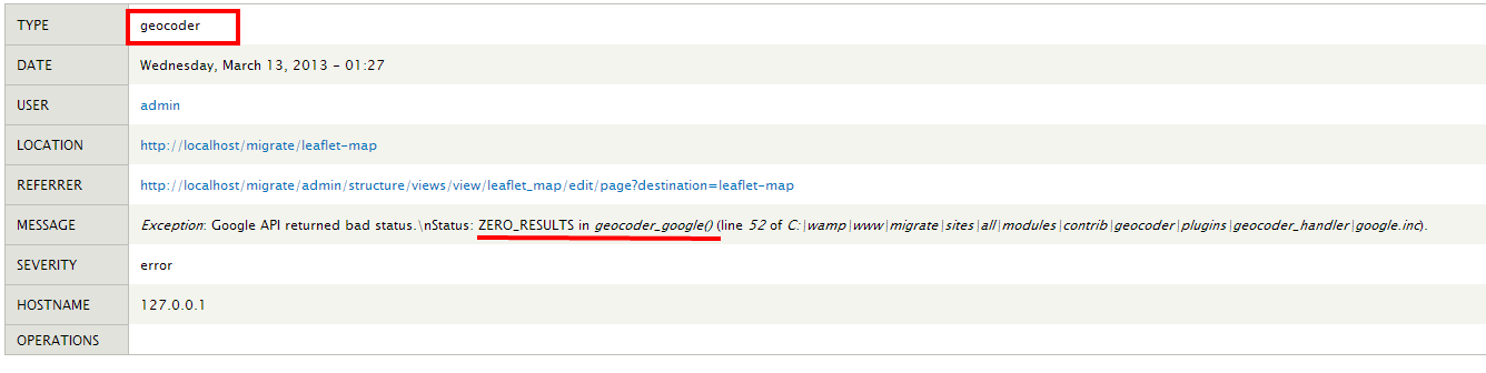 Geofield Proximity with Geocoder Filter gets Reports Log Error for NO ...