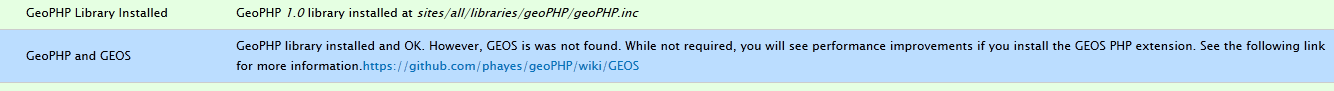 Installation instructions for GEOS library [#1681290] | Drupal.org