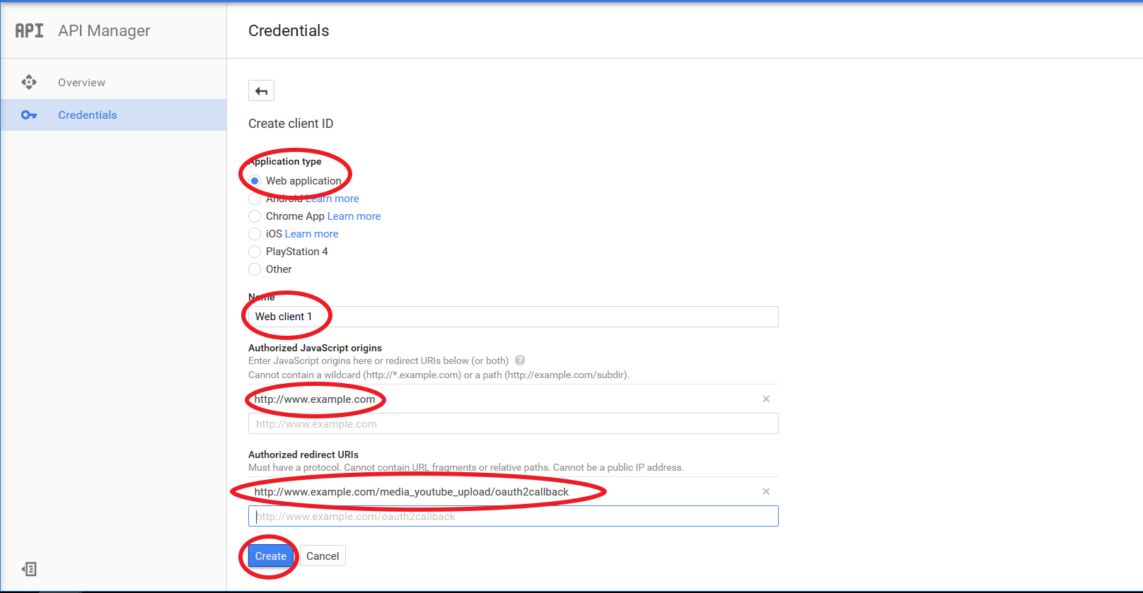Google application registration | Drupal 7 guide on Drupal.org