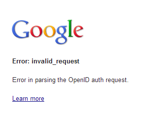 OpenID login fails when using Google Account as OpenID URL [#908396 ...