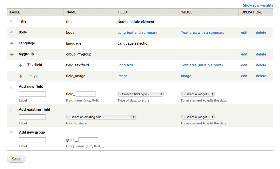 Add field grouping to core [#501366] | Drupal.org
