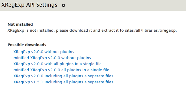 can't load XRegExp twice in the same frame [#1584902] | Drupal.org