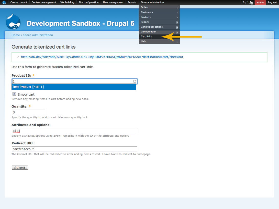 Ubercart Better Cart Links | Drupal.org