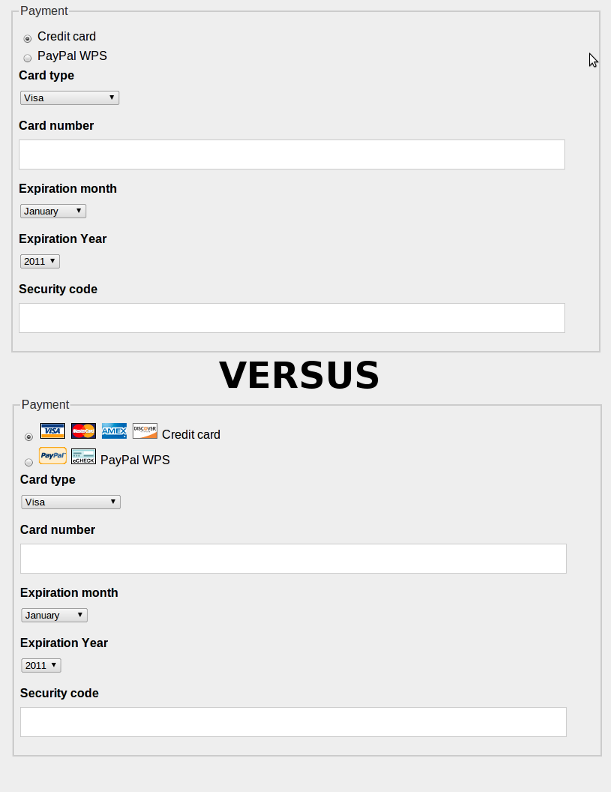 Drupal Commerce Payment Icons