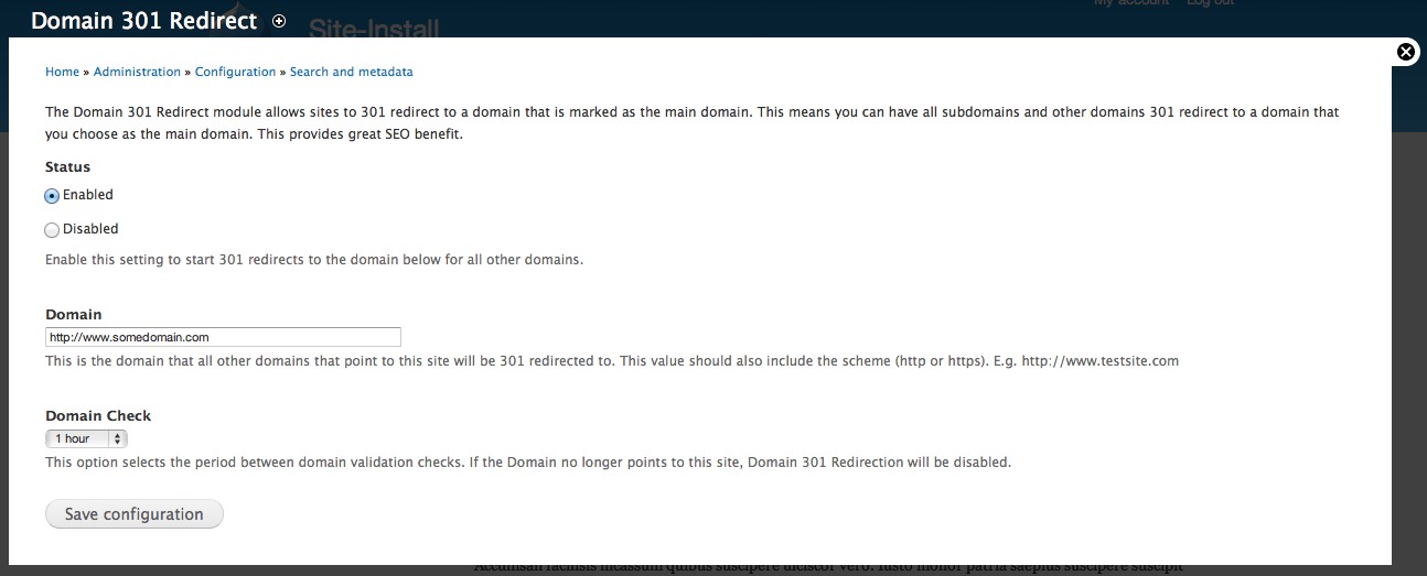 Domain 301 Redirect | Drupal.org Domain 301 Redirect | Drupal.org